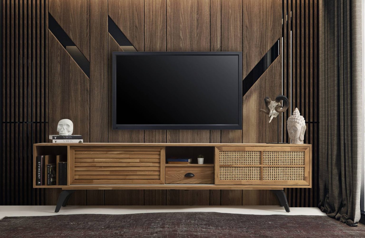 Rustik Tv Ünitesi – Çağlayan Mobilya